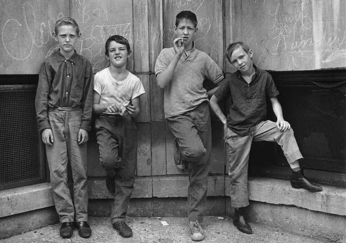 Danny Lyon. USA. Chicago. 1965. Uptown. Four youngsters. Magnum Photos ...