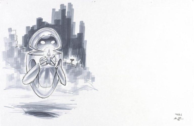 Jay Shuster, EVA (WALL•E, 2008), tinta, rotulador y líquido corrector ...