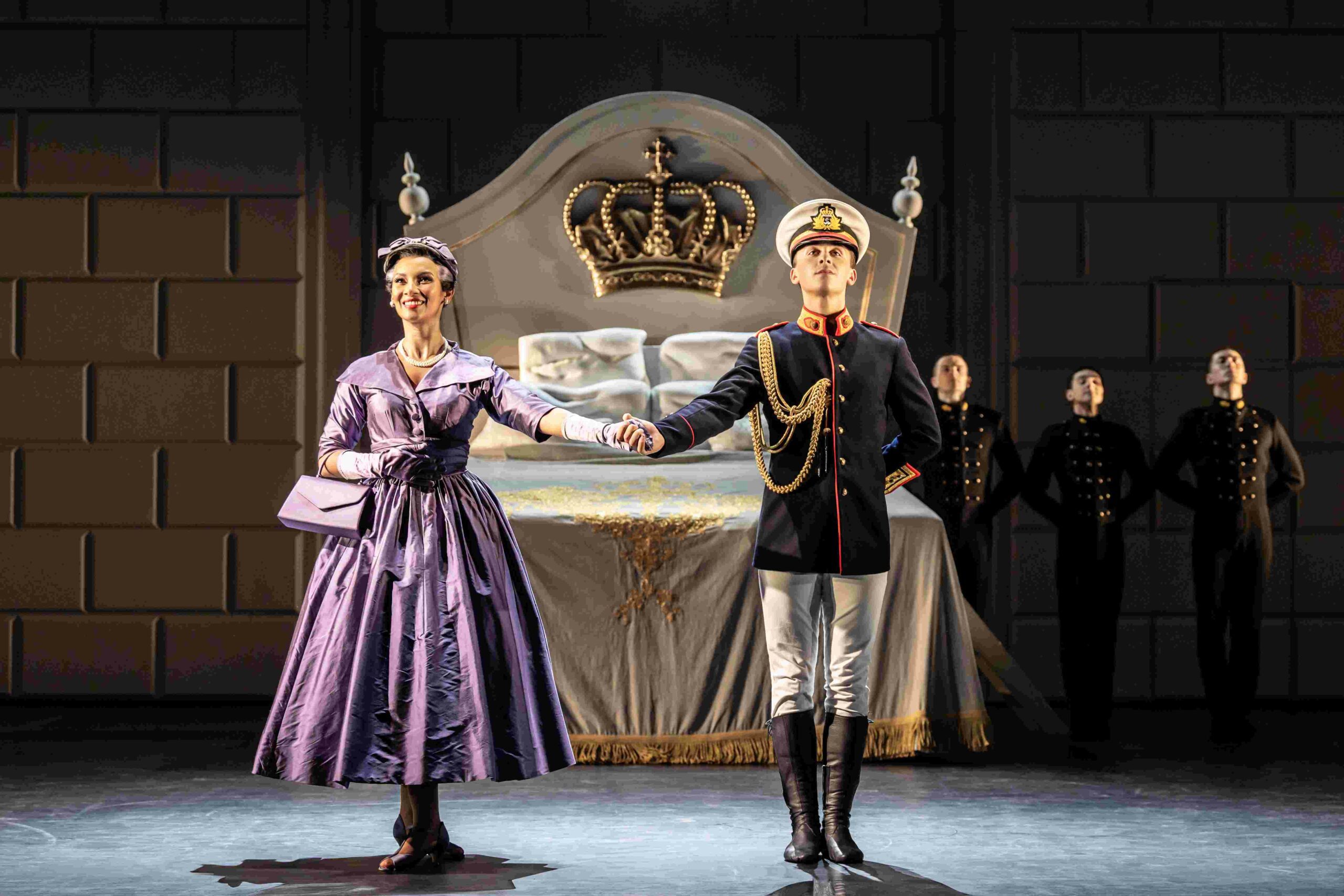 MATTHEW BOURNE'S SWAN LAKE. Nicole Kabera (The Queen), Stephen Murray ...